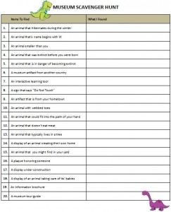 Museum Scavenger Hunt (Free Printable Game) - Moms & Munchkins