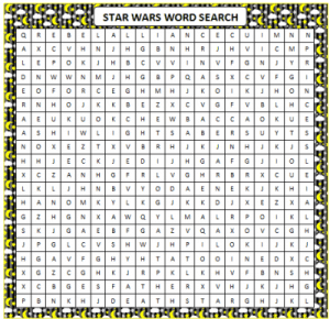 Star Wars Word Search (Free Printable) - Moms & Munchkins