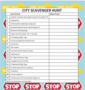 City Scavenger Hunts (Free Printable) - Moms & Munchkins