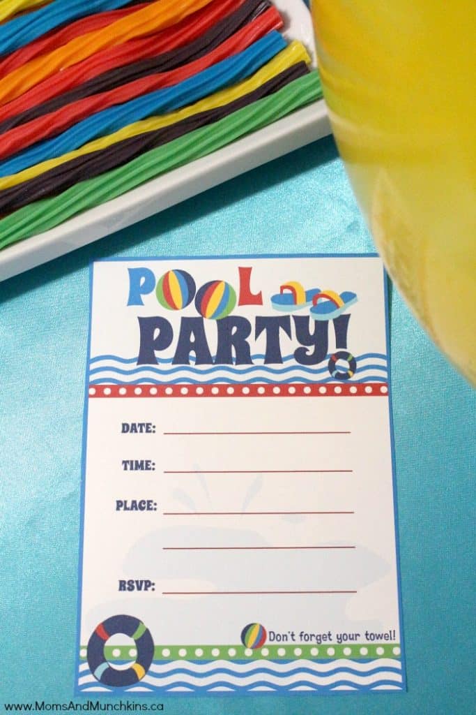Pool Party Printables (Free) - Moms & Munchkins