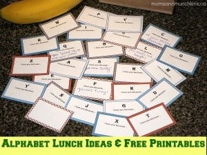 Creative School Lunch Ideas - Alphabet Theme - Moms & Munchkins