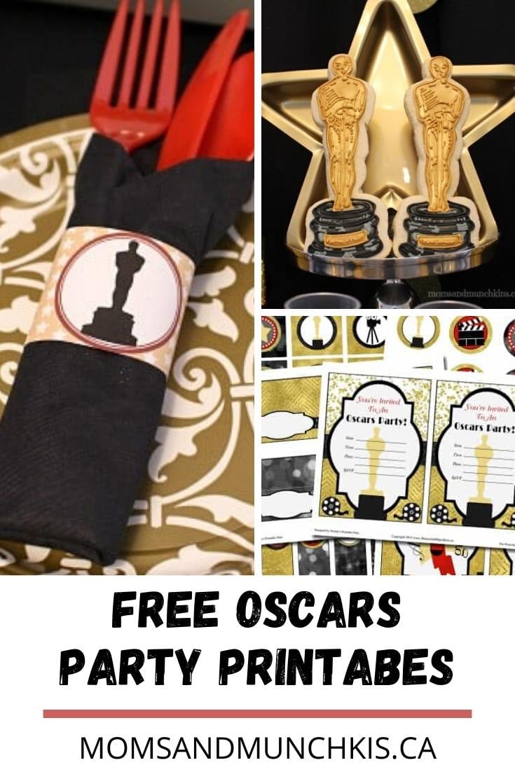 Oscar Party Ideas & Free Printables - Moms & Munchkins
