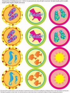Beach Party Printables (Freebies) - Moms & Munchkins