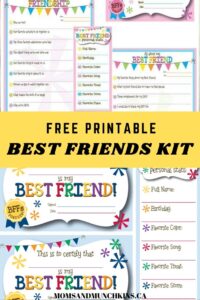 Friendship Worksheets - BFF Printables - Moms & Munchkins