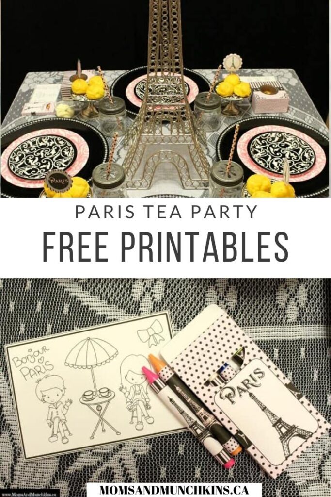 Paris Tea Party and Printables - Moms & Munchkins