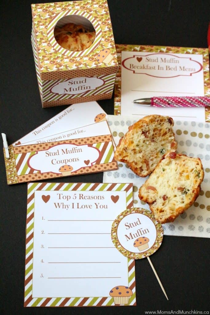 Stud Muffins Recipe with Printables - Moms & Munchkins