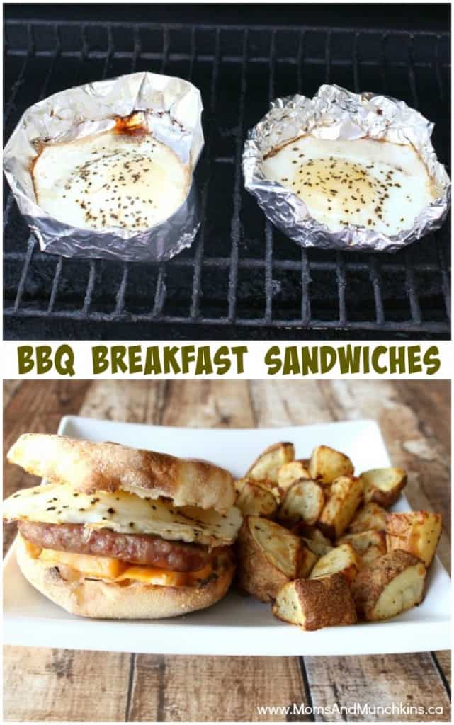 BBQ Breakfast Sandwiches - Moms & Munchkins