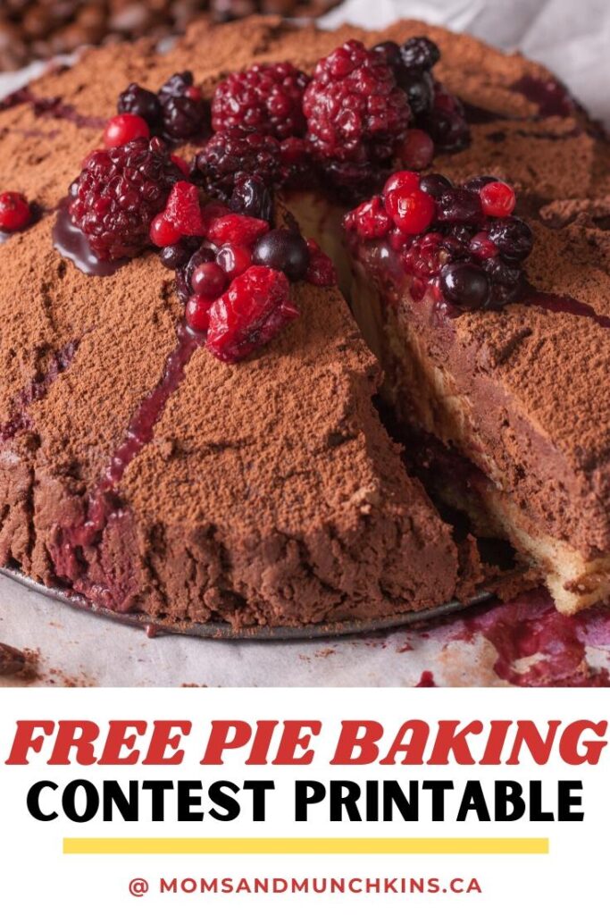 Pie Baking Contest Printables - Moms & Munchkins