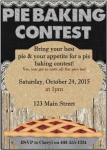 Pie Baking Contest Printables - Moms & Munchkins