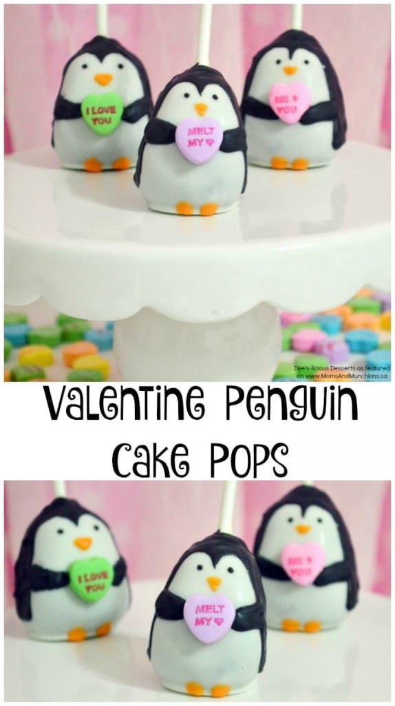 Valentine Penguin Cake Pops - Moms & Munchkins