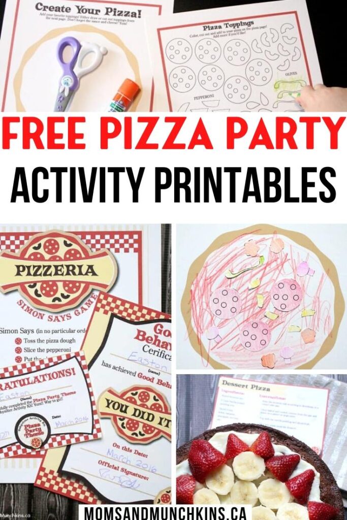 Pizza Party Activities - Babysitter Kit - Moms & Munchkins