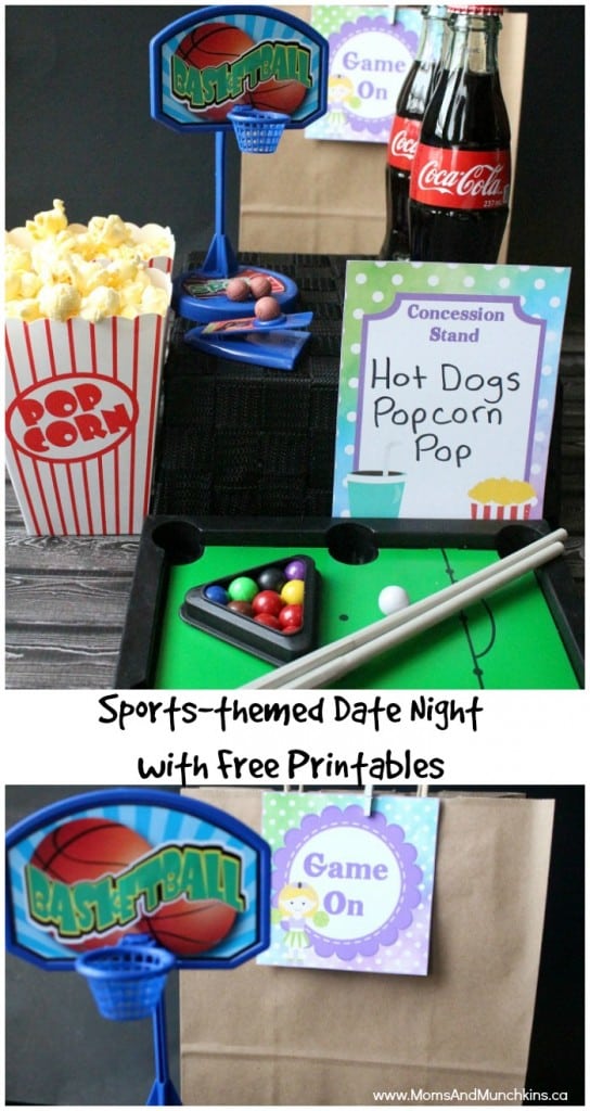 Sports Date Night At Home - Free Printables - Moms & Munchkins