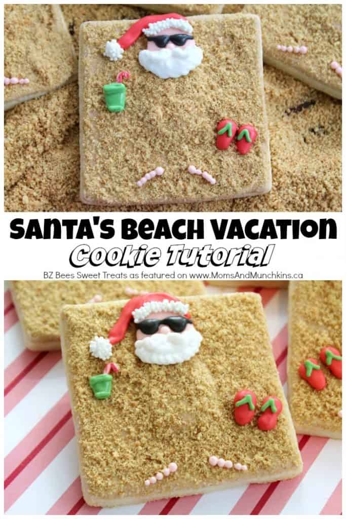 Santa Beach Cookies Tutorial - Moms & Munchkins