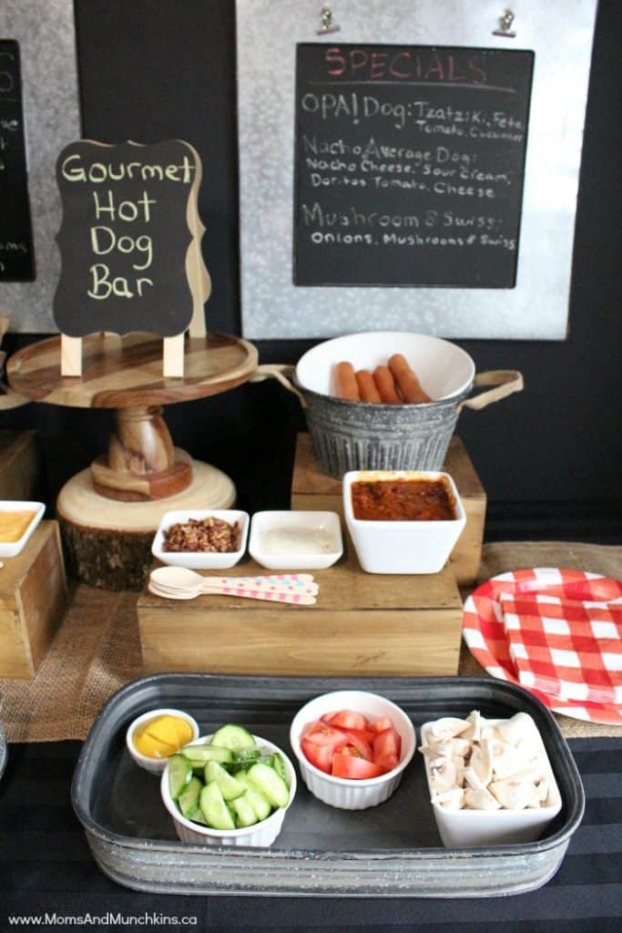 Gourmet Hot Dog Bar - Moms & Munchkins