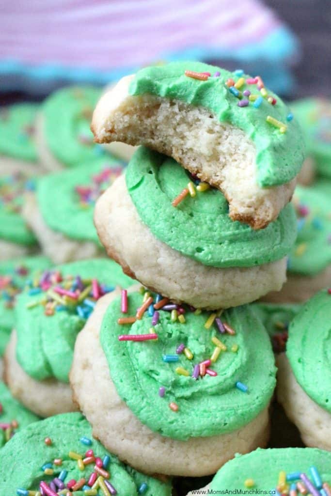 Cream Cheese Cookies with Buttercream Frosting - Moms & Munchkins
