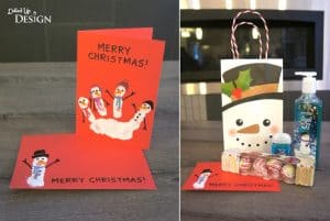 Handprint Snowman Christmas Cards - Moms & Munchkins