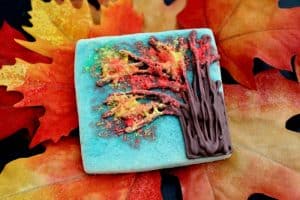 Autumn Tree Cookies Decorating Tutorial - Moms & Munchkins