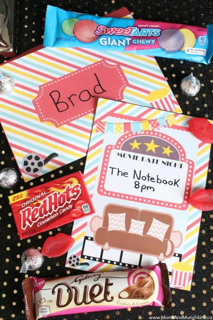 Movie Date Night Candy Bar plus Free Printables - Moms & Munchkins