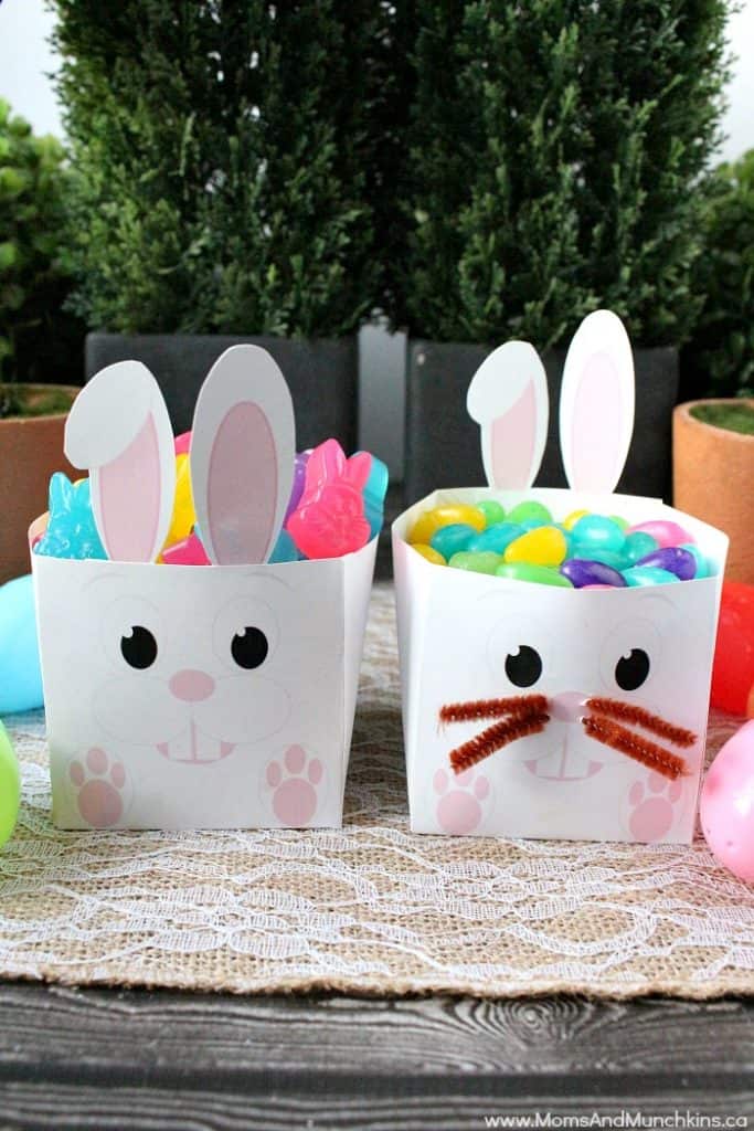 Free Printable Easter Bunny Boxes - Moms & Munchkins