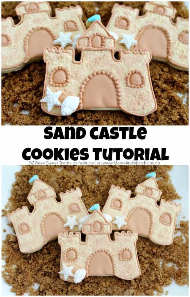 Sand Castle Cookies Tutorial - Moms & Munchkins
