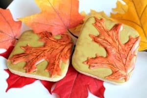 Autumn Leaves Cookies Decorating Tutorial - Moms & Munchkins