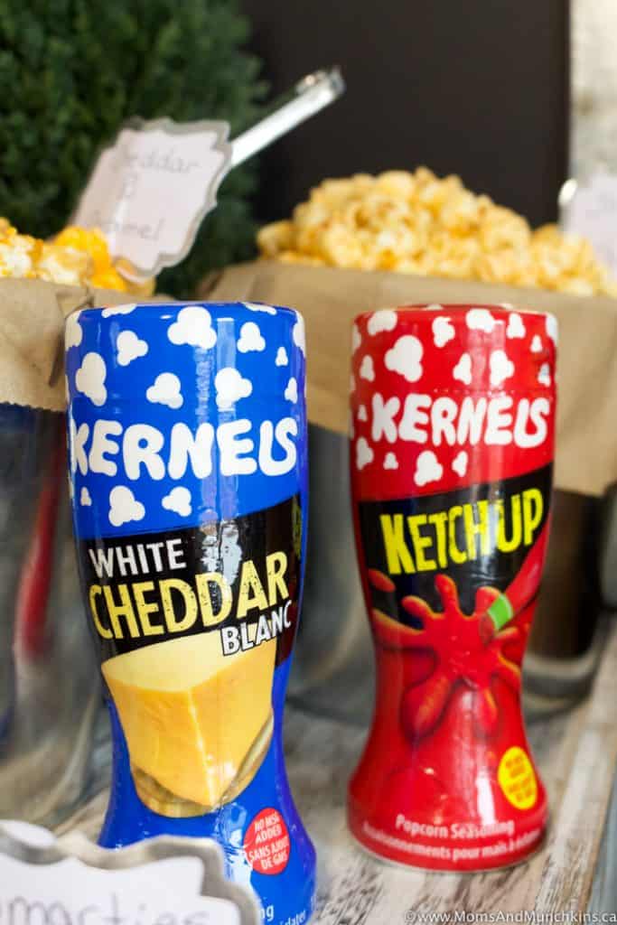 Popcorn Bar Ideas for a Buffet - Moms & Munchkins