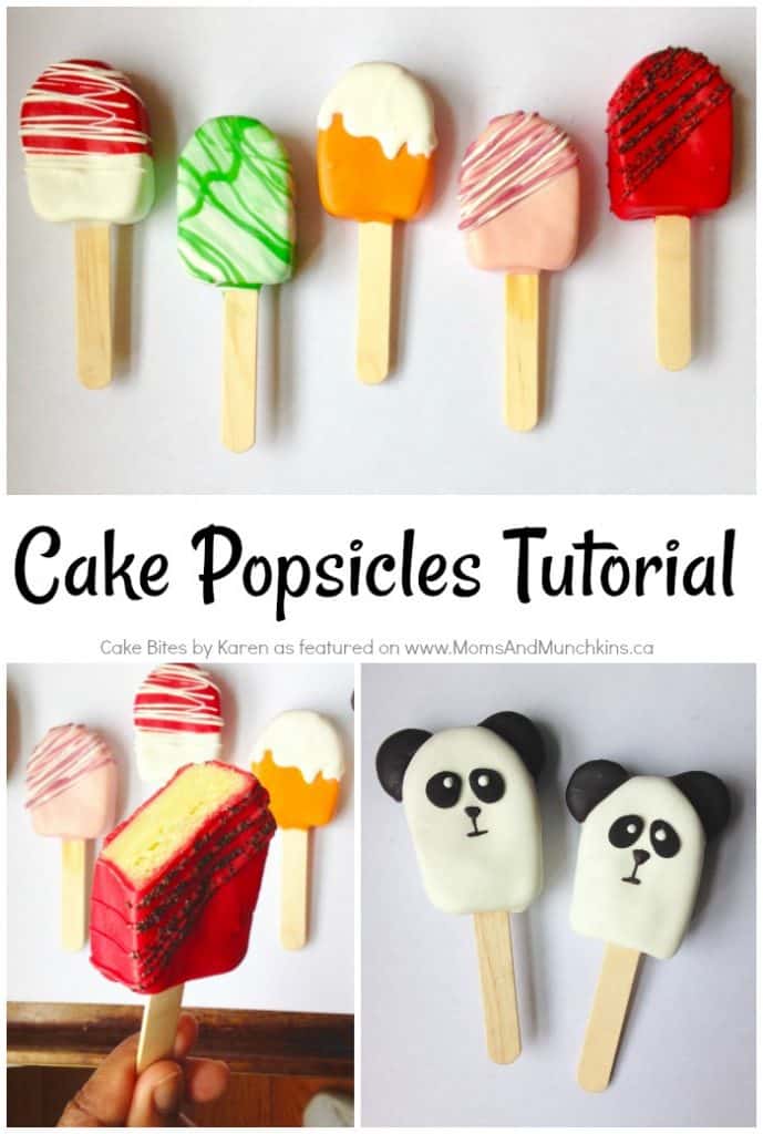 Cake Popsicles Tutorial by Cake Bites by Karen - Moms & Munchkins