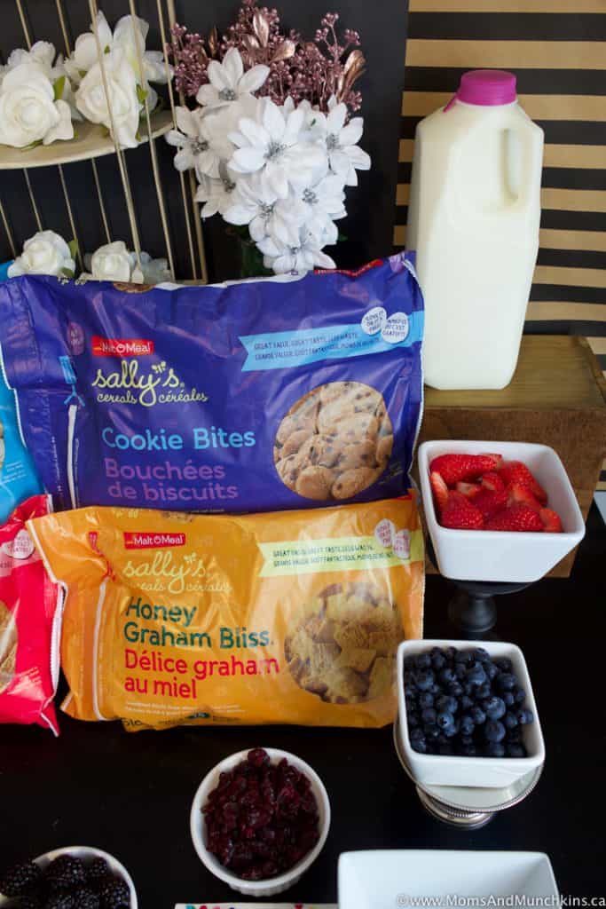 Cereal Buffet - Planning the Ultimate Breakfast Buffet - Moms & Munchkins