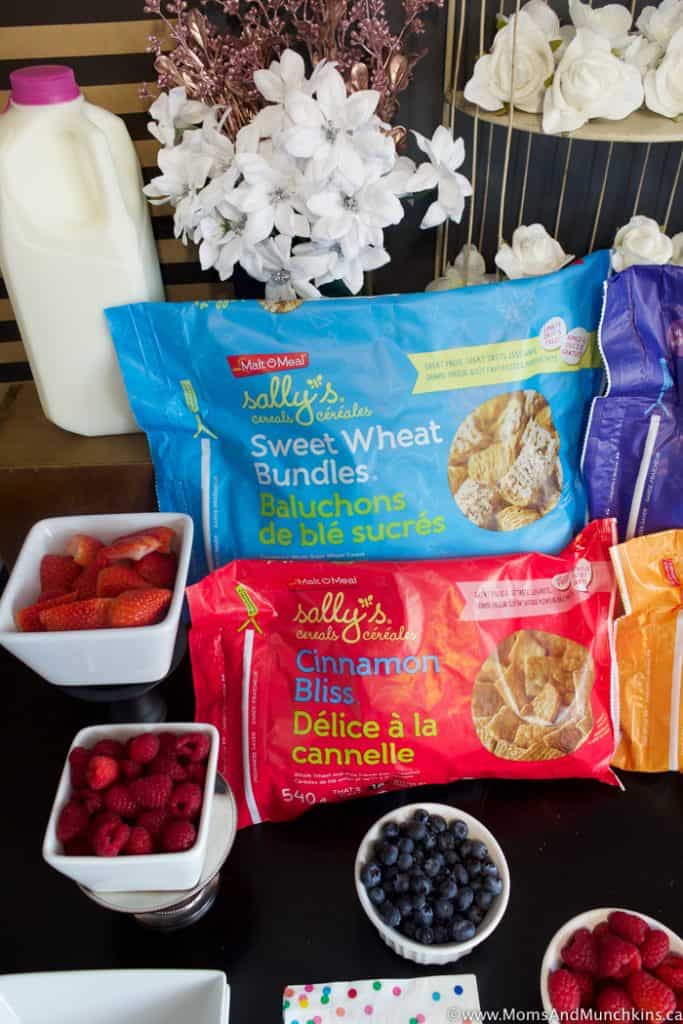 Cereal Buffet - Planning the Ultimate Breakfast Buffet - Moms & Munchkins