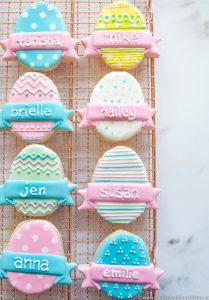 Personalized Easter Egg Cookies - Moms & Munchkins