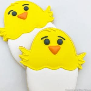 Spring Chick Cookies Decorating Tutorial - Moms & Munchkins