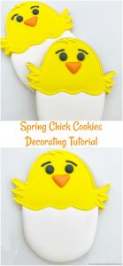 Spring Chick Cookies Decorating Tutorial - Moms & Munchkins