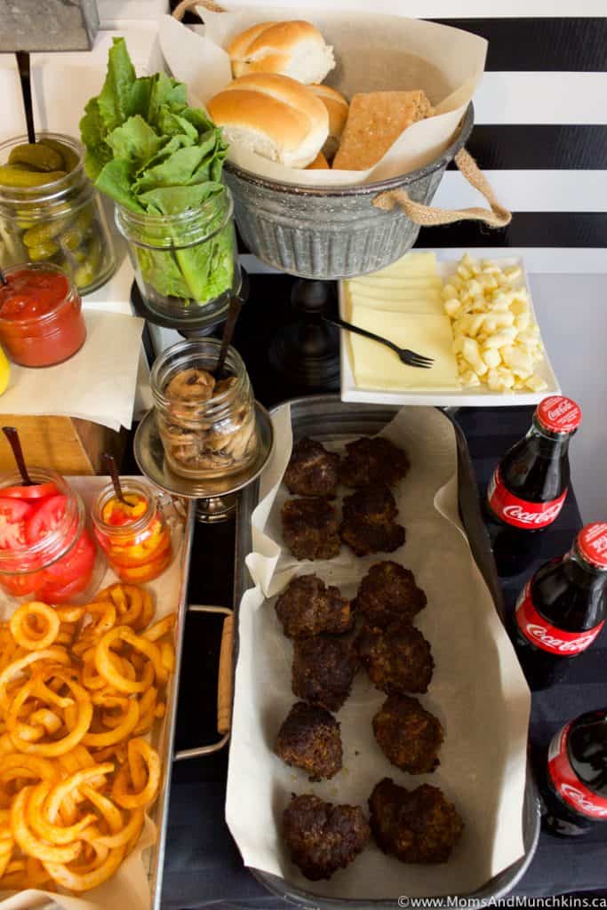 Burger and Fry Bar Ideas plus Free Printables - Moms & Munchkins