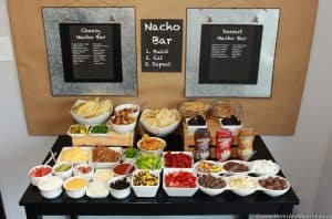Nacho Bar Ideas - A Tasty Game Day Party Buffet - Moms & Munchkins