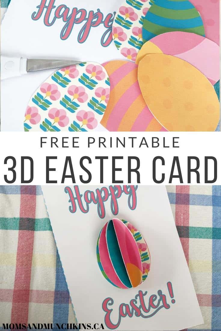 Free Printable 3D Easter Card