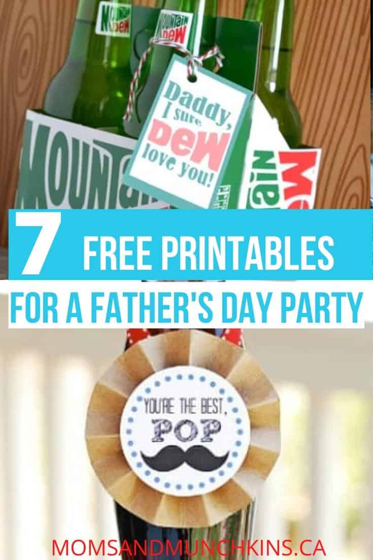 Father's Day Party & Free Printables - Moms & Munchkins