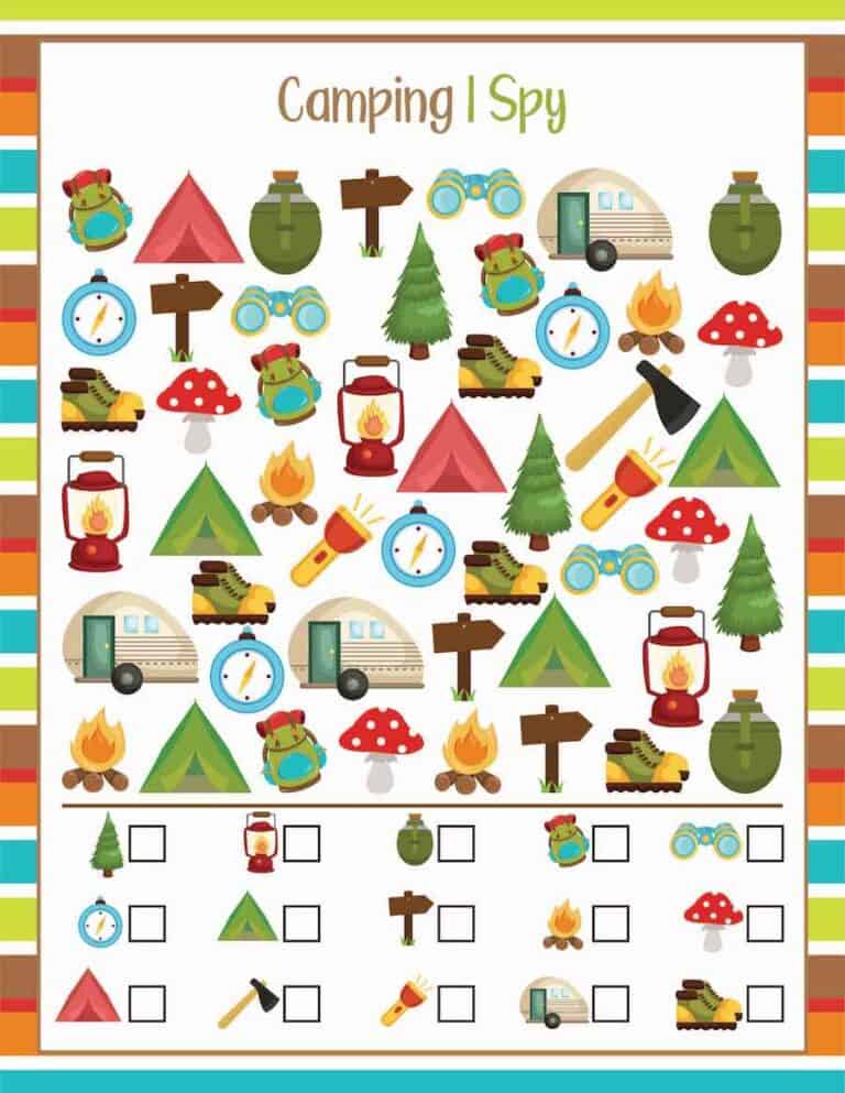 Free Camping Game Printables For Your Next Family Adventure