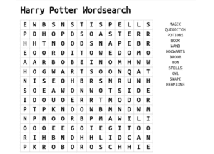 Harry Potter Word Search